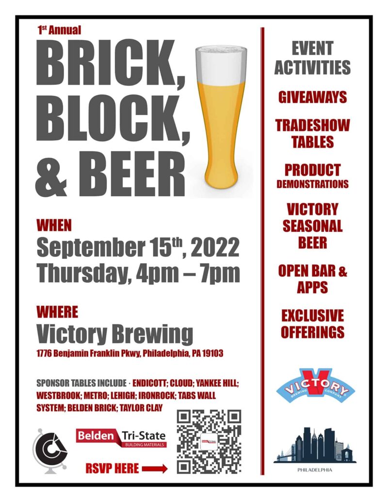 Brick, Block & Beer Invitation - Belden Tri-State Building Materials
